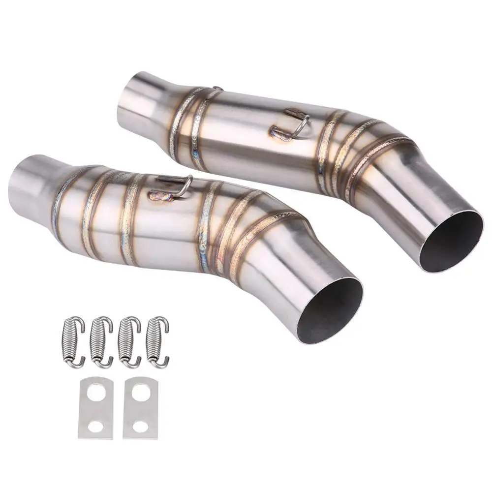 Motorcycle Full Exhaust Middle Pipe Connection Link Pipe Round 51mm ...