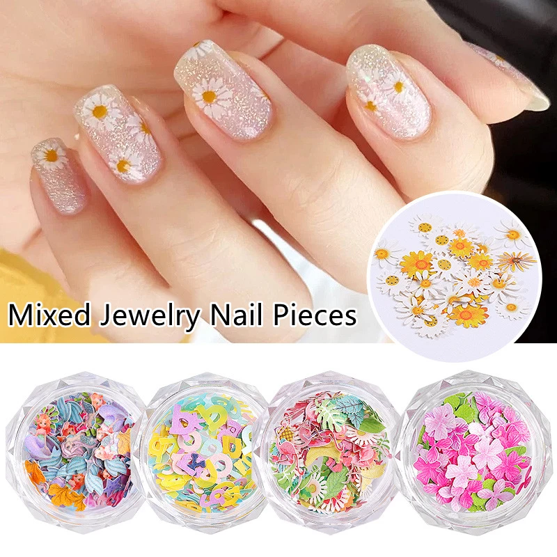 Mixed-Dried-Flower-Wood-Pulp-Flakes-Kawaii-Nail-Art-Decoration-Nails ...