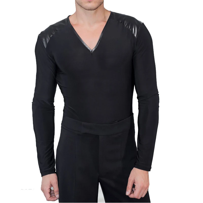 Camiseta de manga larga con cuello en V para hombre, camisa de práctica ...