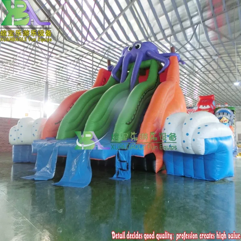 Children Inflatable Water Amusement Park Used Octopus Bouncer Pool ...