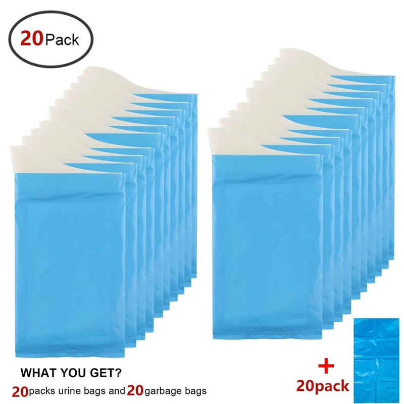 20pcs Disposable Outdoor Emergency Urine Bags Camping Pee Bag Urinal ...
