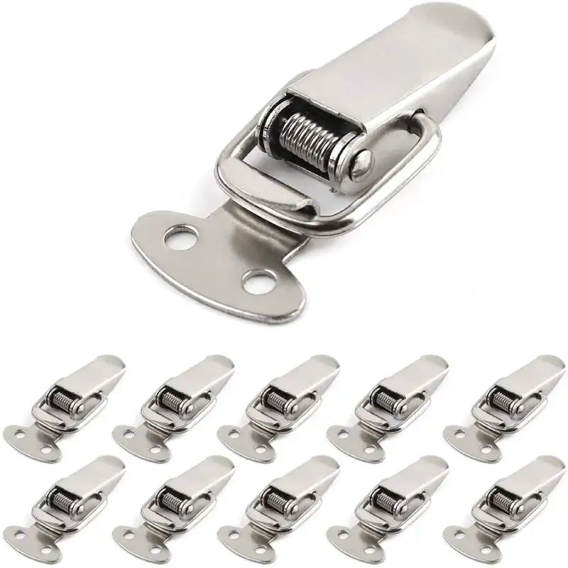 10pcs-Mini-Spring-Loaded-Buckle-Latch-Stainless-Steel-Toggle-Hasp-Lock ...