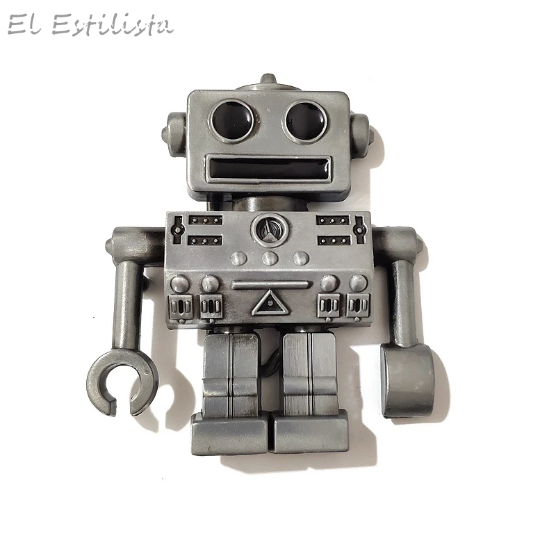 Western Style Robot Belt Buckle Mens Cool Cartoon Machine Metal Buckles ...