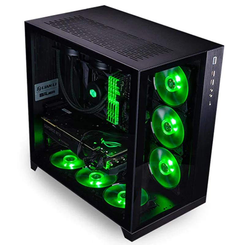 Green Gaming Computer Case