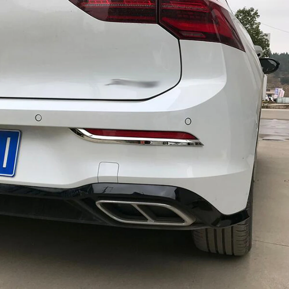 For-Volkswagen-VW-Golf-8-MK8-R-2021-2022-Chrome-Rear-Reflector-Fog ...