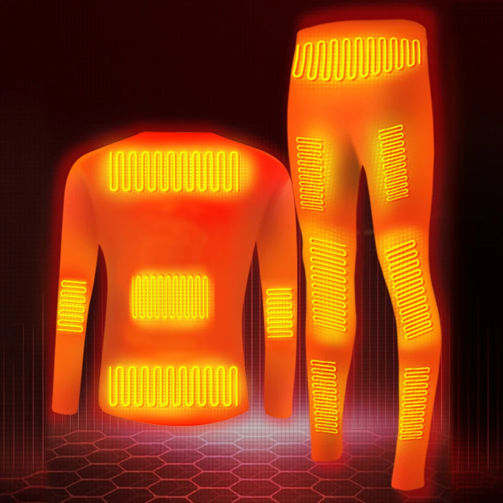 Winter Heated Underwear Washable Usb Charging Electric Thermal Heating ...