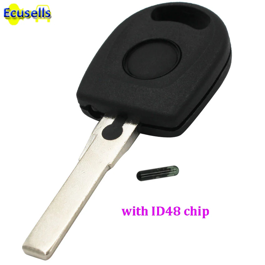 Llave de transpondedor con chip ID48 y luz, para Volkswagen, VW, B5 ...