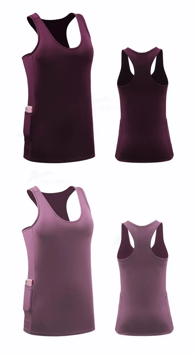 Gilet sans manches - Femme - Rouge vin - Fitness - Respirant ...