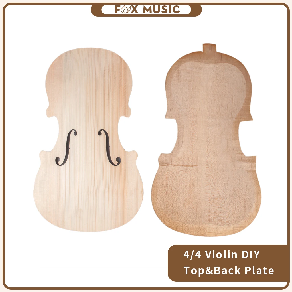 4/4 Violin Spruce Top And Maple Back Set Unfinished Part DIY Musical ...
