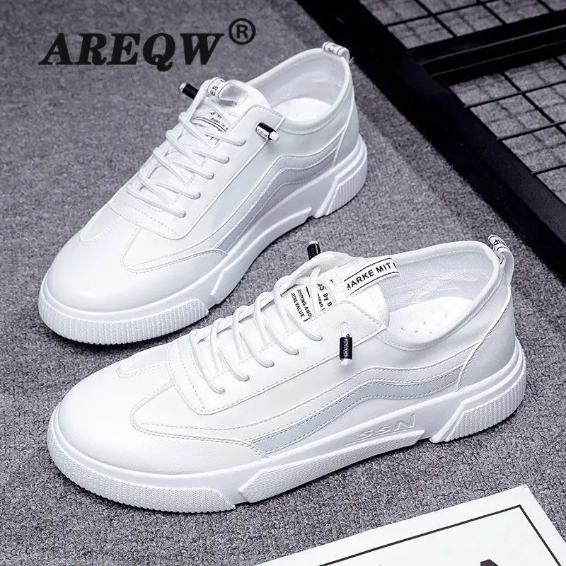 Men's White Casual Sneakers 2021 Spring/autumn Vulcanized Shoes Boys ...