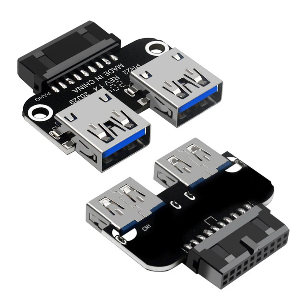 Adaptador de placa base USB 3,0, convertidor USB 3,0 de 19Pin / 20Pin ...