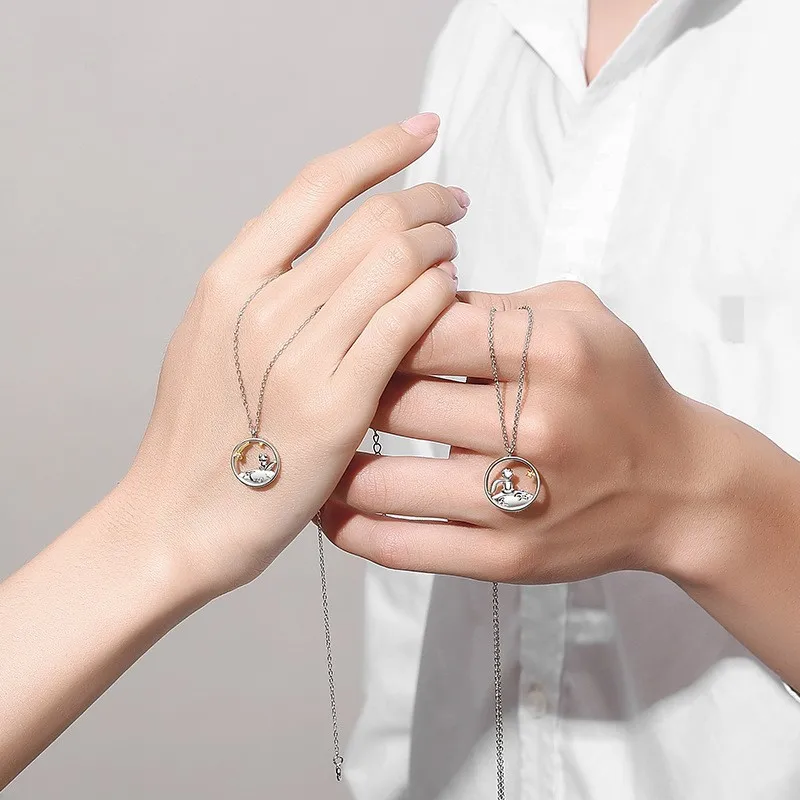 Collier avec pendentif de Couple petit Prince et renard une paire de ...