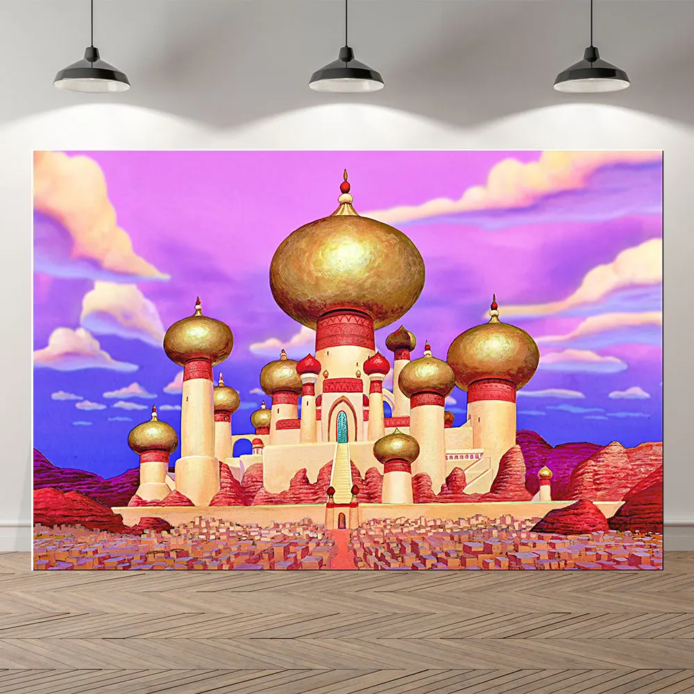 Seekpro Backdrop For Photography Aladdin Happy Birthday Party ...