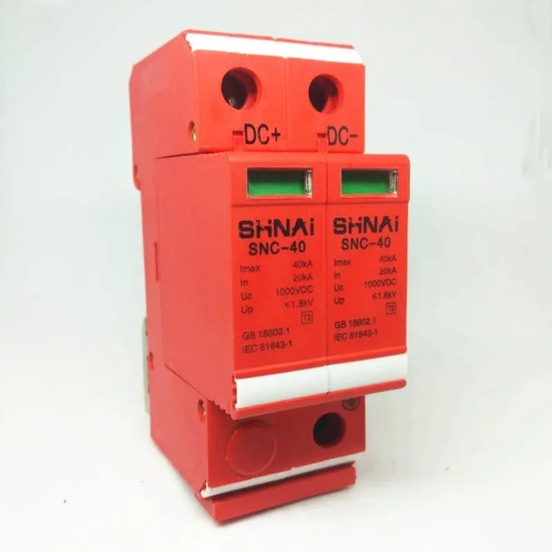 SPD DC 500V 800V 1000V 2P DC1000V 20KA~40KA Low-voltage Arrester House ...