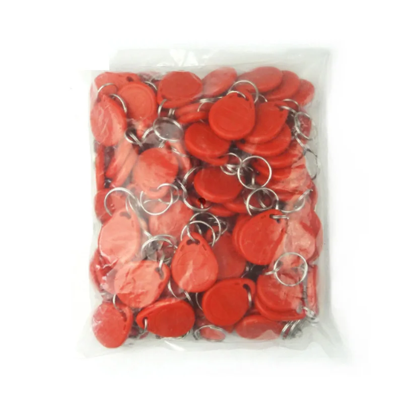 100 125khz RFID Keychain Sticker Card Tag Key ID Keychain TK4100 Access ...