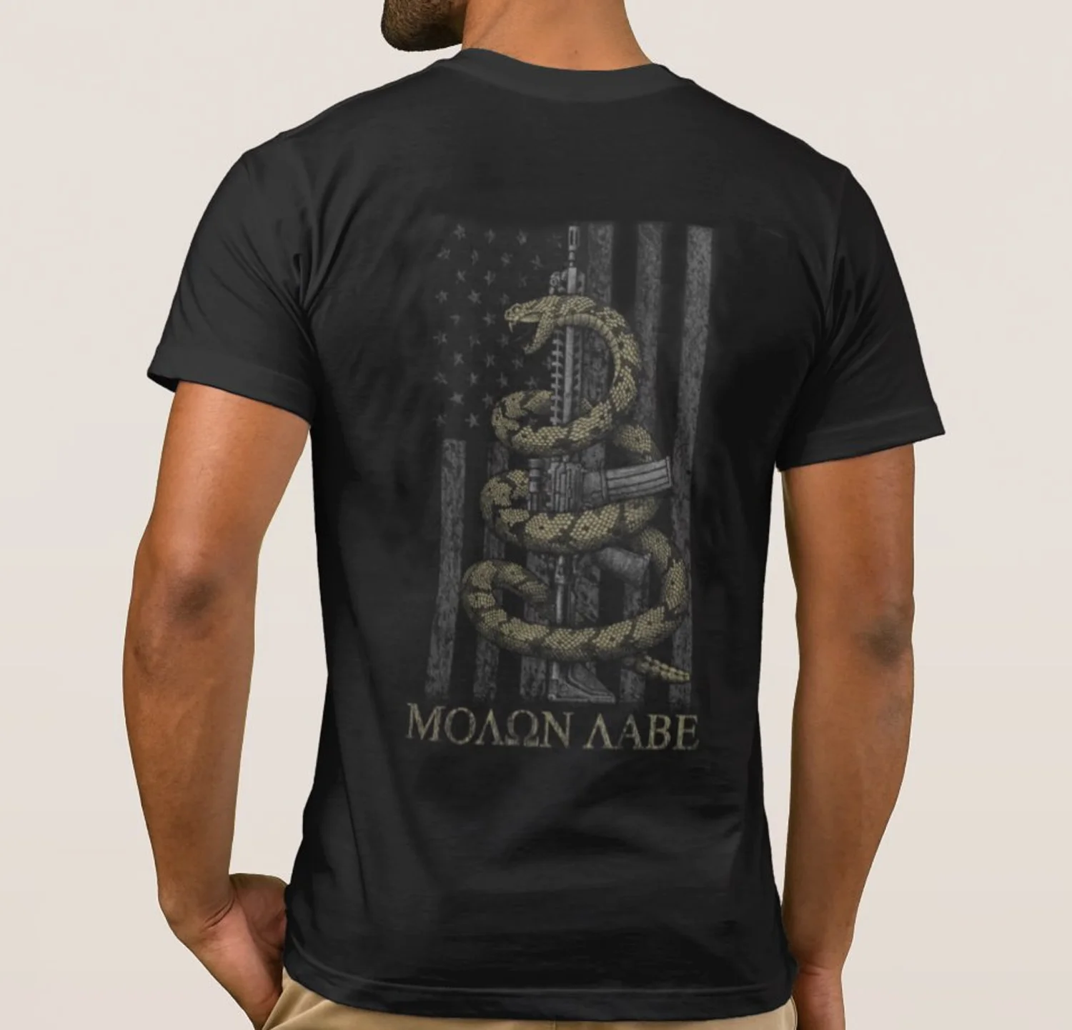 Creative-Design-American-Flag-AR-15-Coiled-Rattlesnake-Molon-Labe-T ...