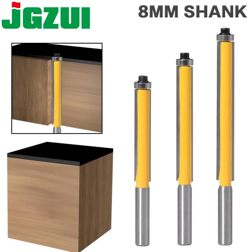 8mm-Shank-long-blade-flush-bit-Flush-Trim-Router-Bit-End-Bearing-For ...