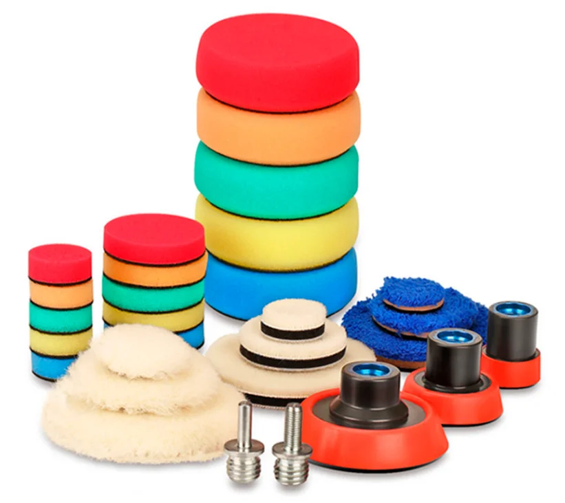 SPTA 29Pcs Imported Polishing Pad Kit with M14 Thread Back Plate ...