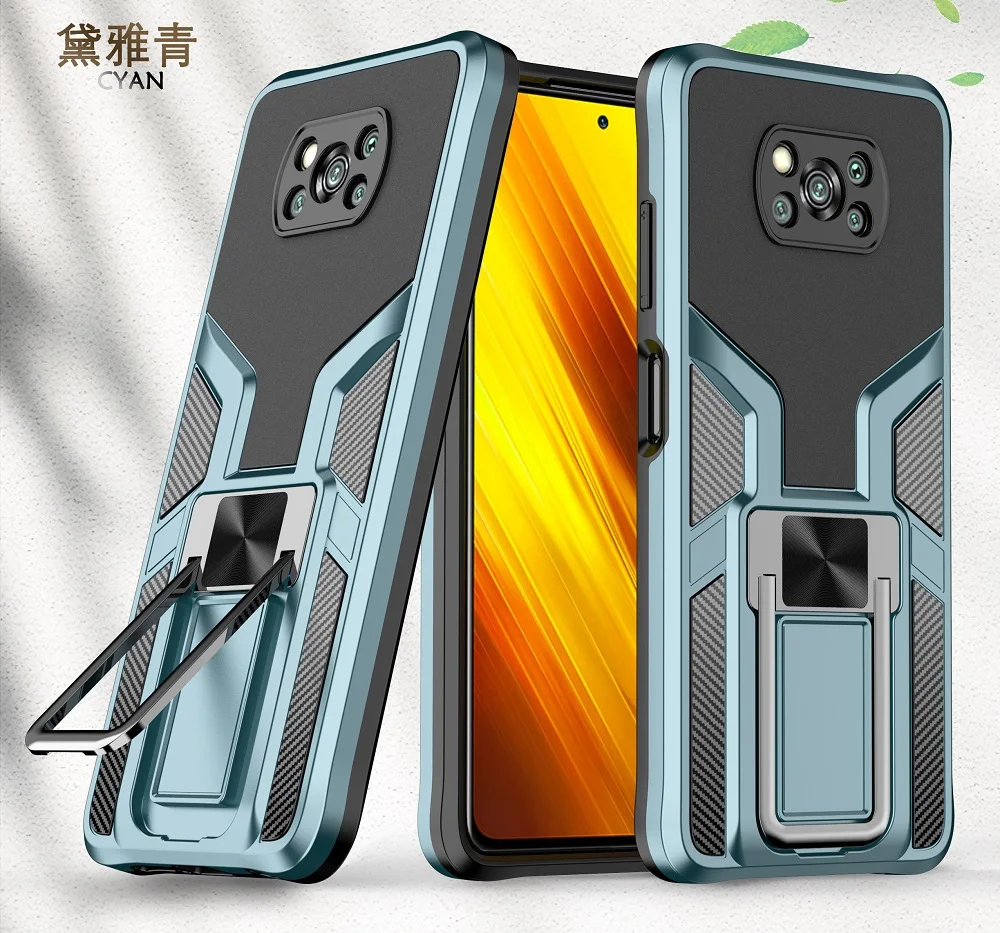 For-Xiaomi-POCO-X3-NFC-Case-Hard-PC-TPU-With-Stand-magnet-Armor ...