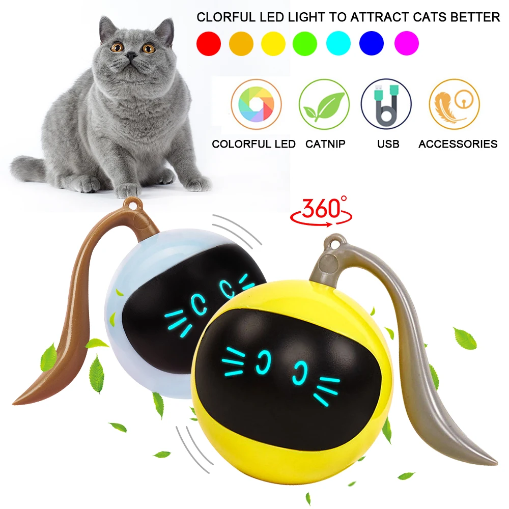 Electric-Intelligence-USB-Charging-Funny-Magic-Ball-Cat-Toy-Pet ...