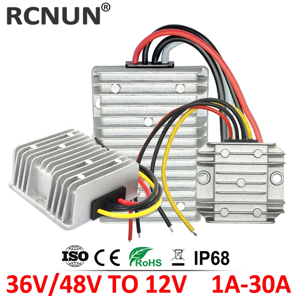 Rcnun 36v 48v To 12v 13.8v 5a 10a 15a 20a 30a Dc Dc Step Down Power Converter 48v-12v Golf Cart ...