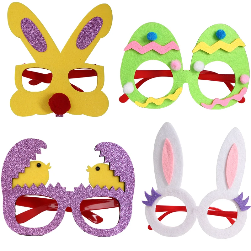 Creative Easter Glasses Glitter Non woven Easter Decoration Adult ...