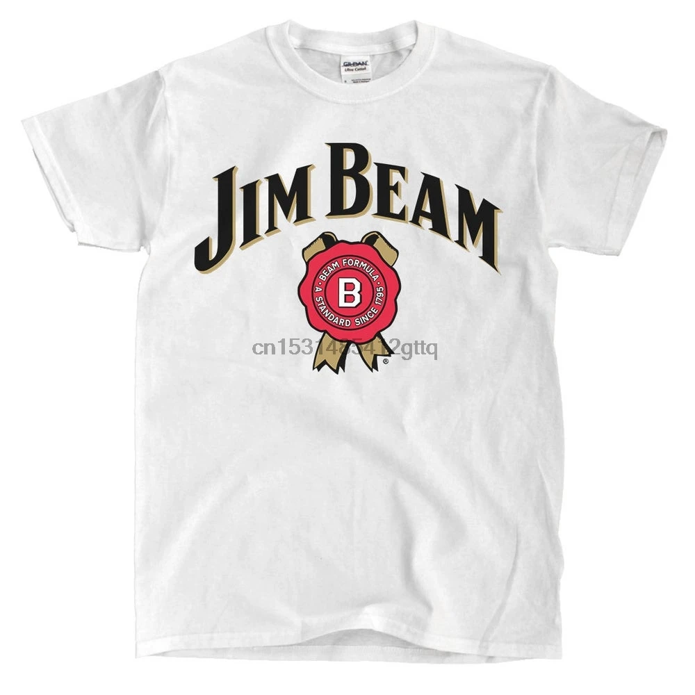 Jim Beam New Logo White T Shirt|T-Shirts| - AliExpress