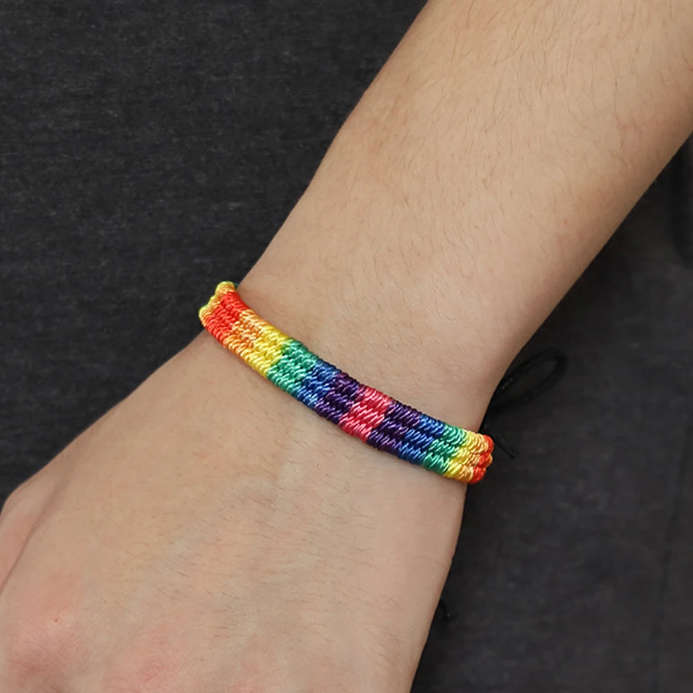 Rainbow-Colorful-Friendship-Wristband-Bracelets-Simple-Causal-Sport ...
