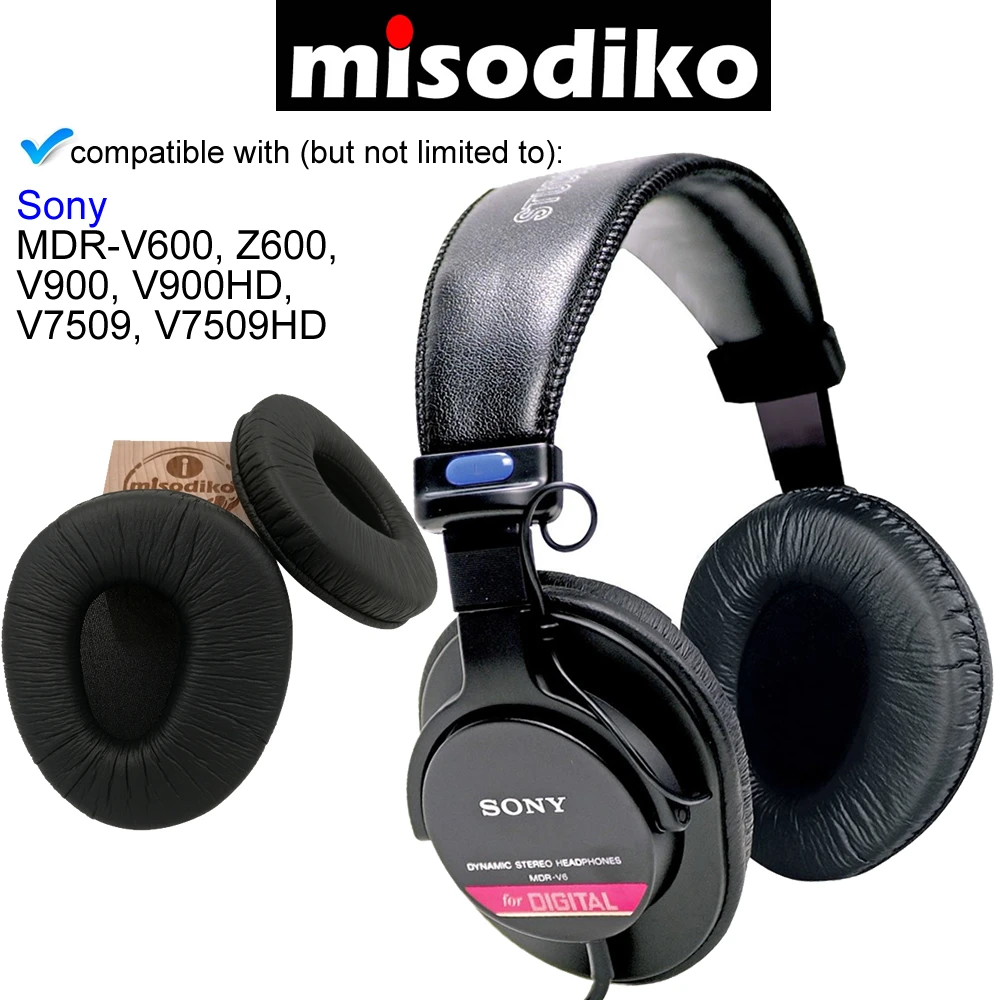 Misodiko 교체용 이어 패드 쿠션 키트, 소니 MDR V600 Z600 V900 V900HD V7509 V7509HD 용 ...