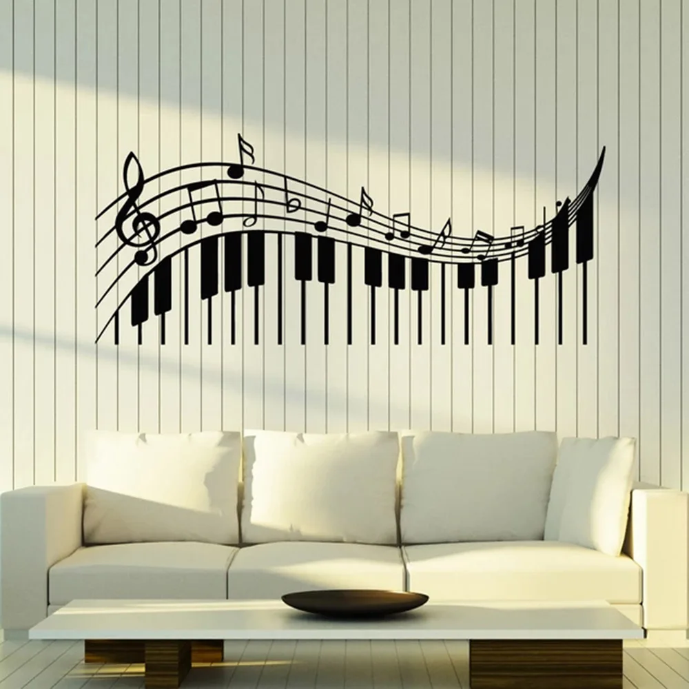 Treble Clef Musical Keys Vinyl Wall Decal Classroom Music Piano Notes ...