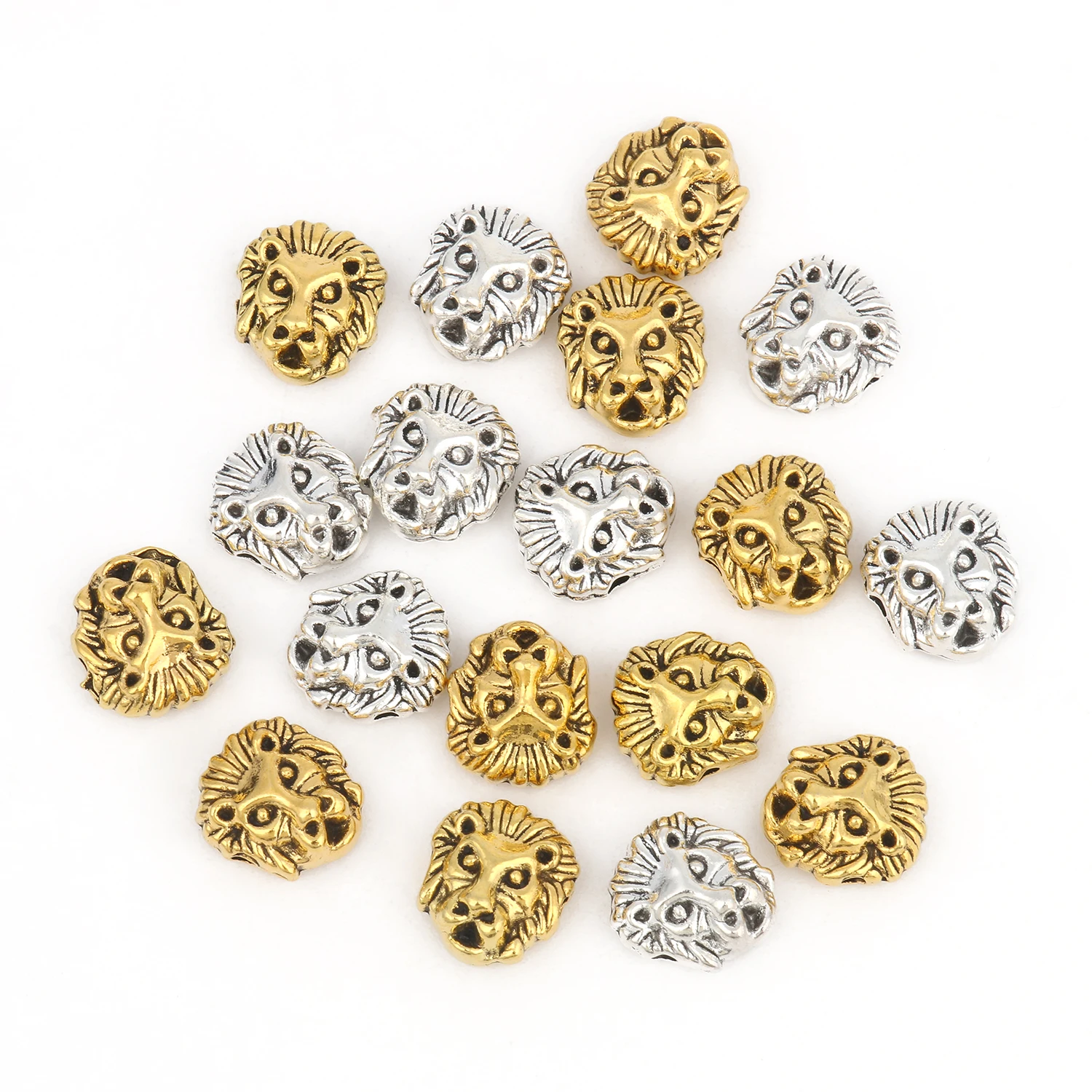 Lion Head Charms Jewelry Making | Lion Beads Jewelry Making | Charms ...
