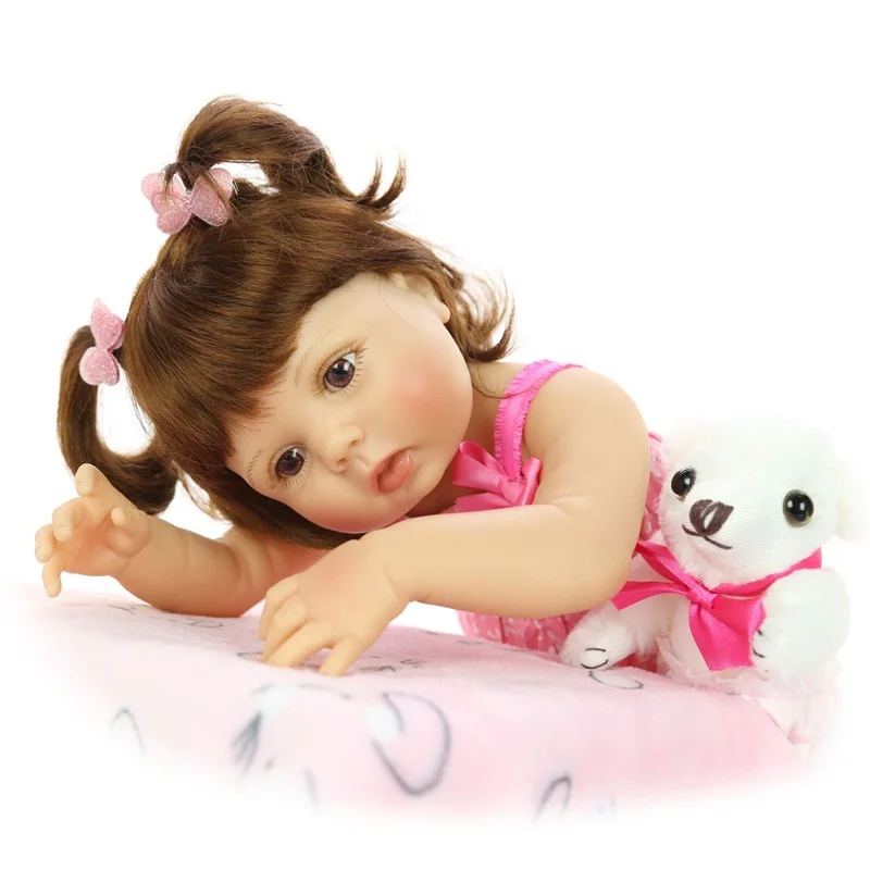 Кукла Reborn Baby Dolls 23 дюймов полный корпус силиконовый ребенок ...
