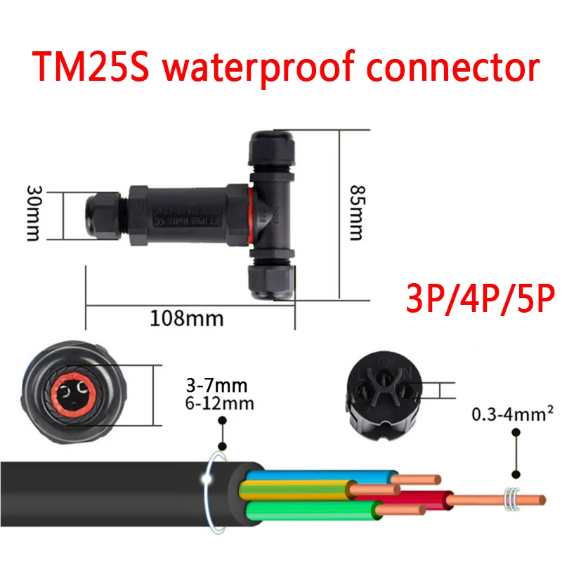 IP68-Waterproof-Connector-T-Type-M20-2-3-4-Pin-Electrical-Terminal ...