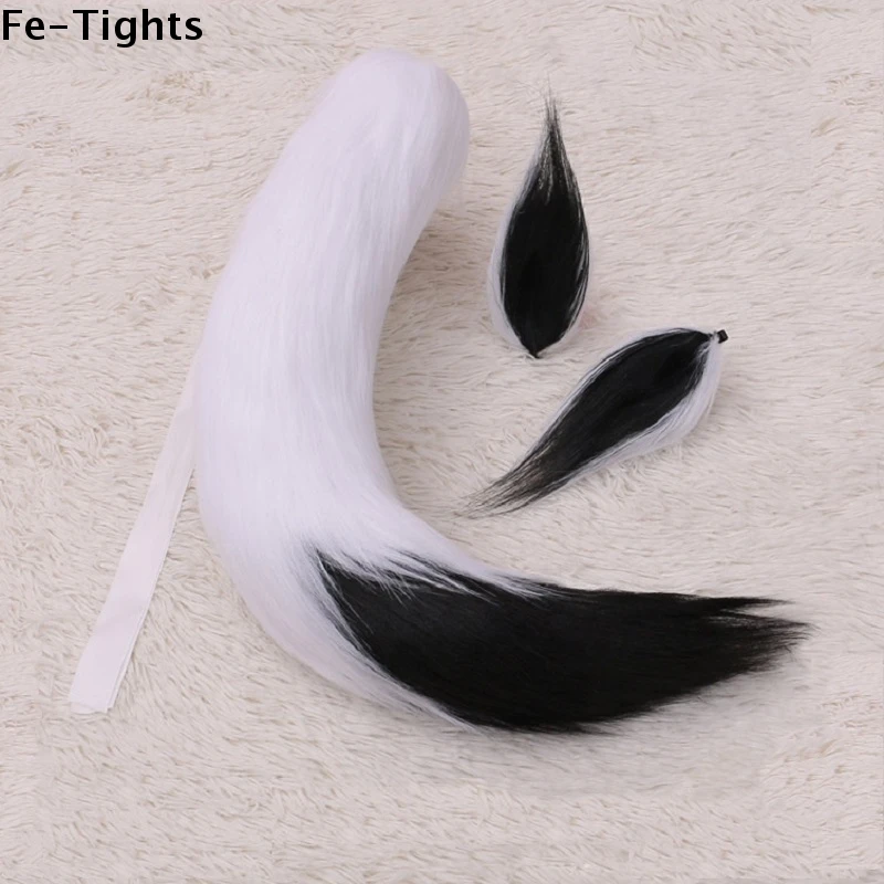White Top Blowing Snow Fox Tail Cos Anime Fox Demon Nainaisheng Fox ...