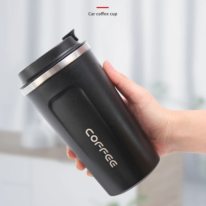 GOURDE BIDON,Gold-380ml--Tasse Thermos à café en acier inoxydable, 380-510ML, Double tasse ...