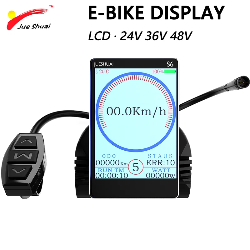 Electric Bike Full Color LCD Display 24/36/48V Intelligent ...
