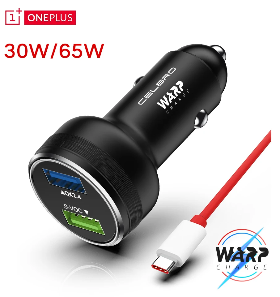 65w Oneplus 9r 10 Pro Nord 2 5g 8 7t Pro Warp Car Charger 30 Fast Quick ...