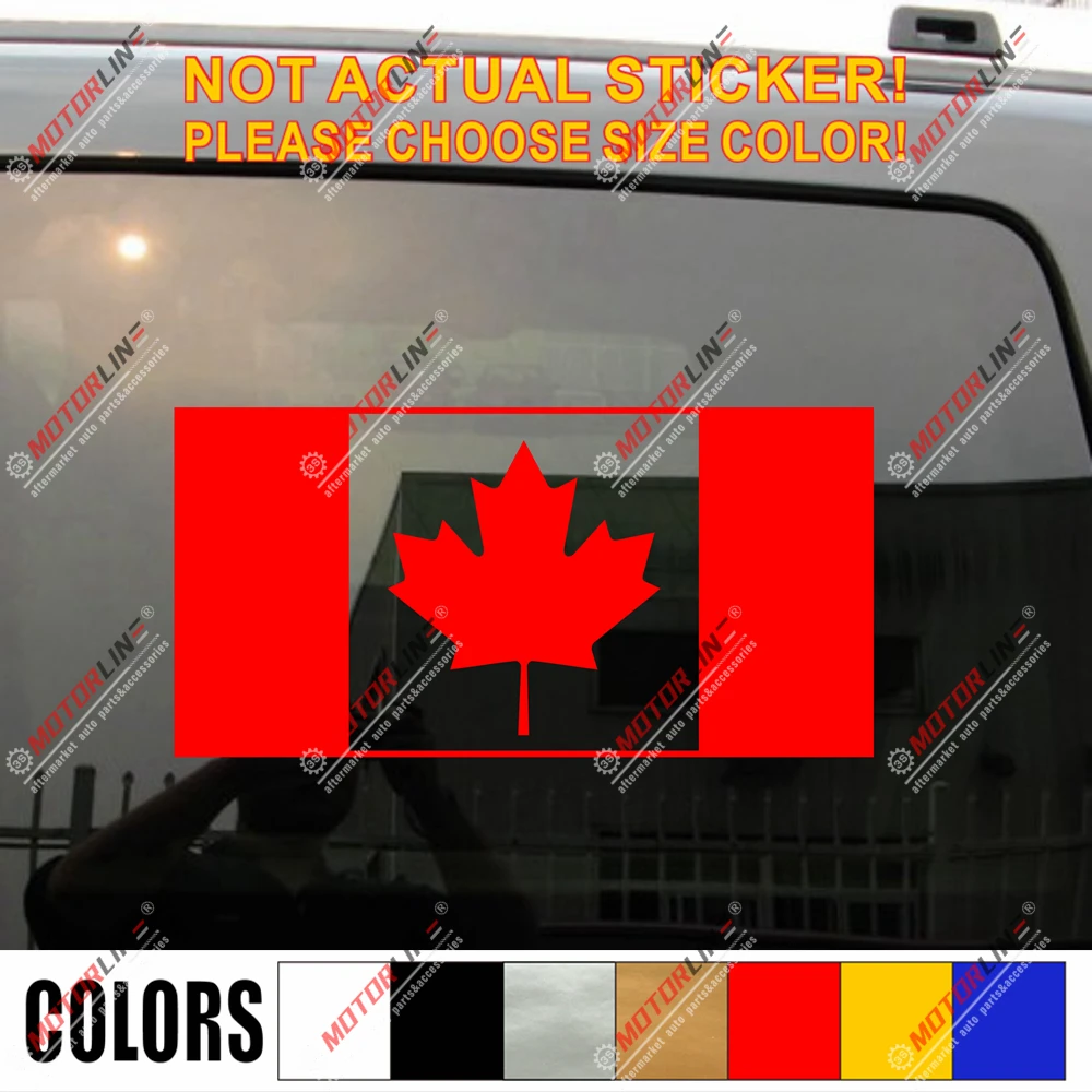 Flag of Canada Canadian Decal Sticker Maple Leaf Car Vinyl pick size ...