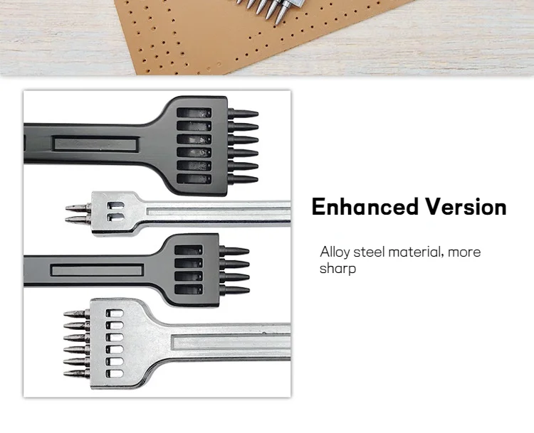 POINCON,5mm a set-Belgique--Outil de poinçonnage en cuir à rangée ronde ...