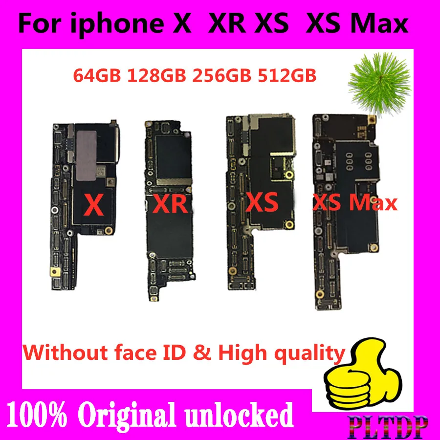 Unlocked Motherboard For iphone XR 64gb 128GB 256GB Free icloud For ...