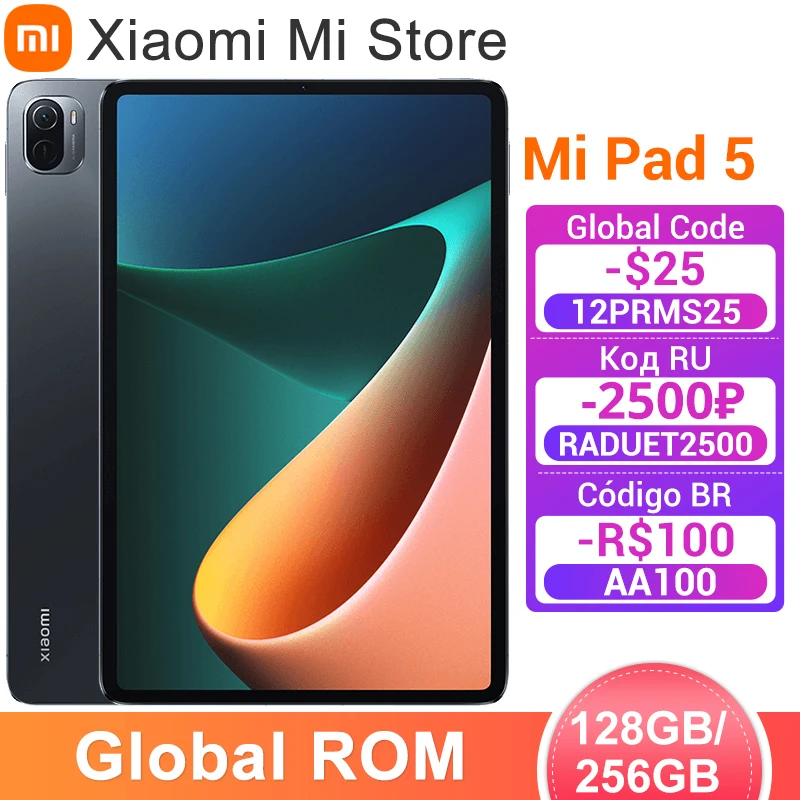 Original Xiaomi Mi Pad 5 Tablet 128GB/256GB Snapdragon 860 Octa Core 11 ...