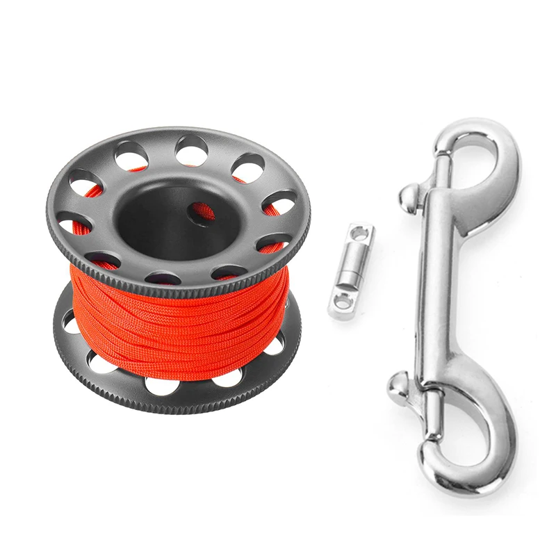 スキューバダイビングアルミ合金スプール 15/30 メートルとステンレス