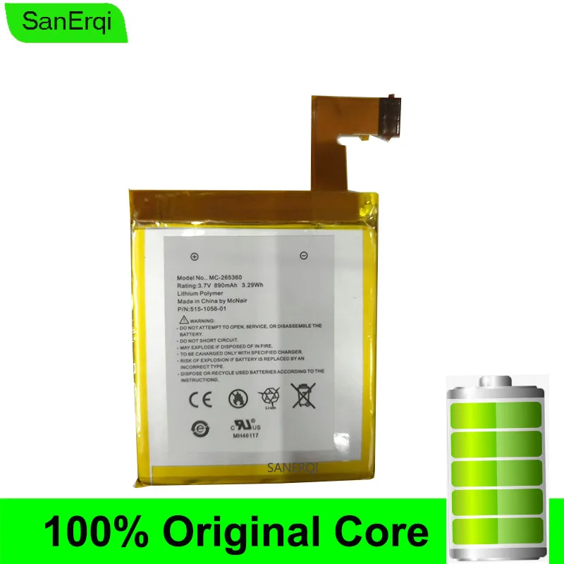 1 pces MC 265360 bateria para kindle 4 d01100 S2011 001 S DR A015 built ...