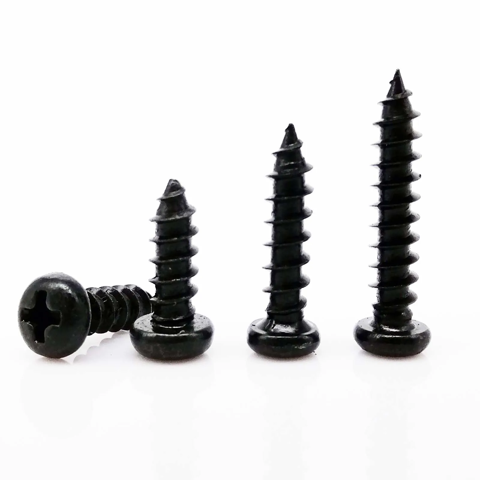 100pcs M1-3mm -Vis à bois autotaraudeuse M1 M1.2 M1.4 M1.7 M2 M2.3 M2.6 M3 M3.5 M4, tête ronde ...