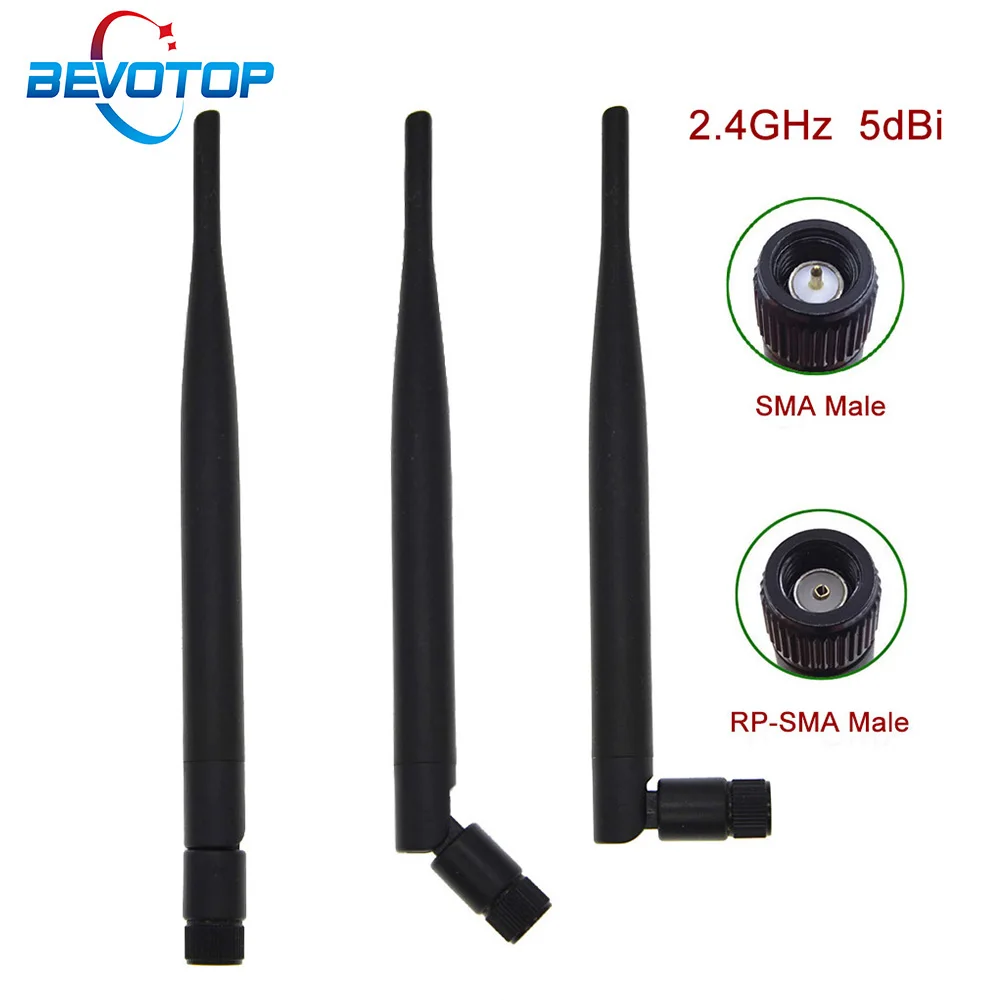 50-sets-lot-2-4GHz-5dBi-WIFI-Antenna-Aerial-SMA-RP-SMA-Male-connector ...