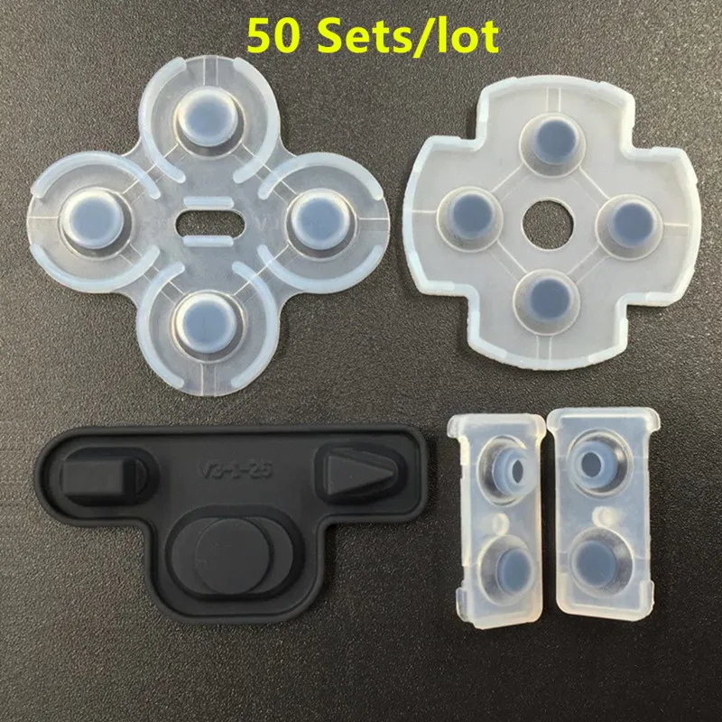 50sets-Rubber-Silicone-Conductive-Adhesive-Button-Pad-keypads-for-PS3 ...