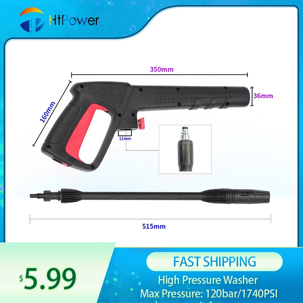 High-Pressure-Car-Wash-Spray-Water-Gun-with-Hose-Strongest-Water-Gun ...