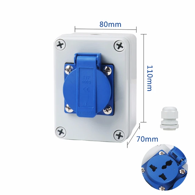 Outdoor rainwater socket Three holes 10A home wall mounted multi ...