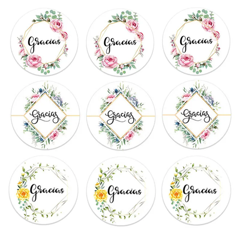 Gracias-Thank-You-Stickers-for-Christmas-Stickers-Packaging-Seal-Labels ...
