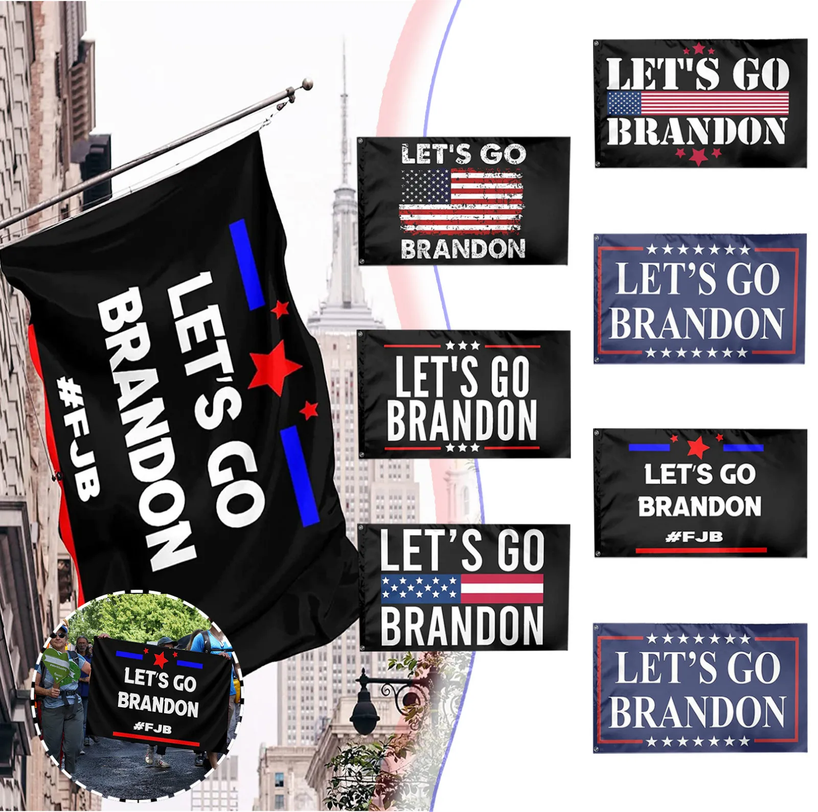 Let’s Go Brandon Garden Flag 3x4 Feet FJB Flags Tapestry Vivid Color ...